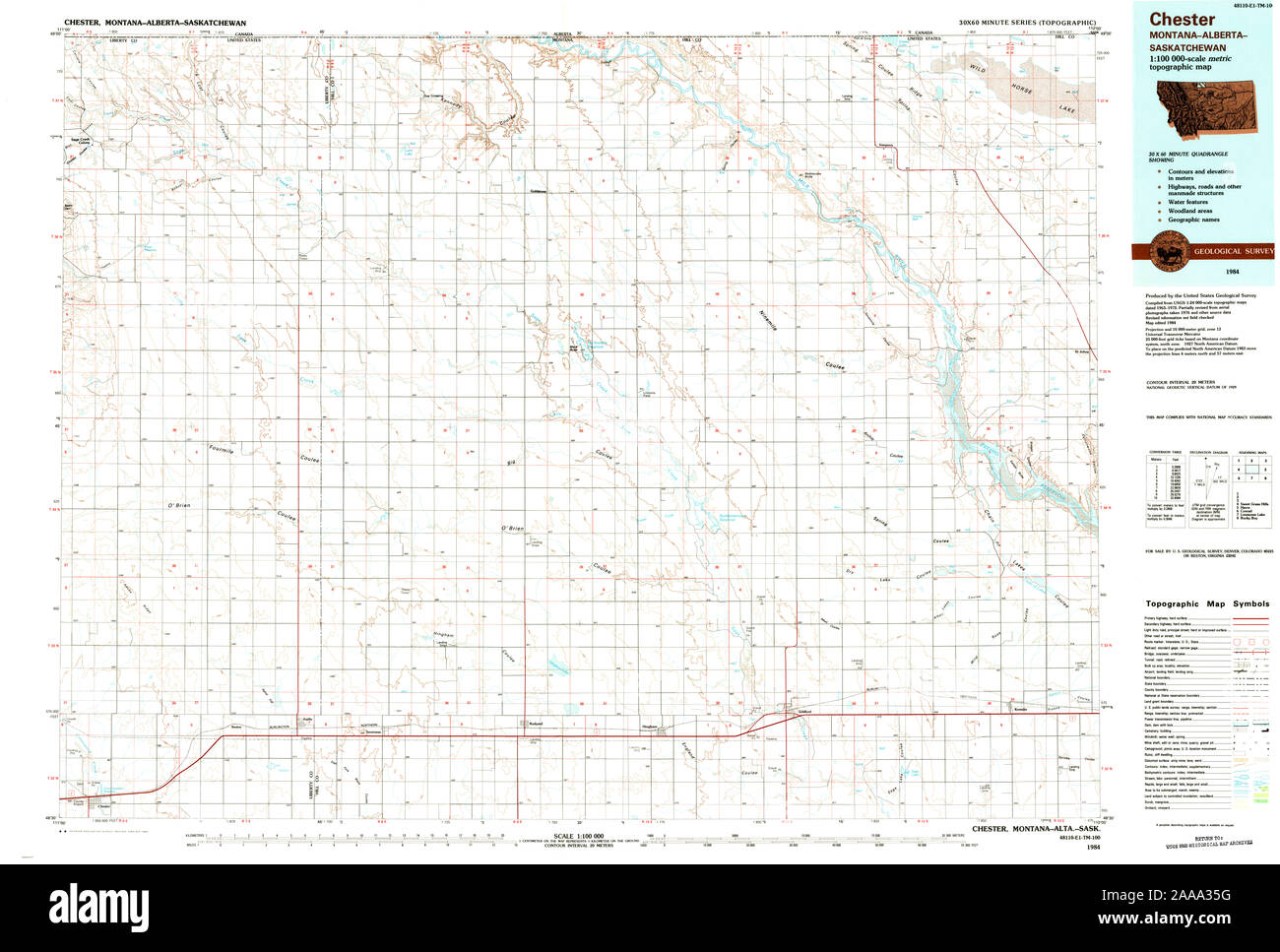 Map of chester montana hi-res stock photography and images - Alamy