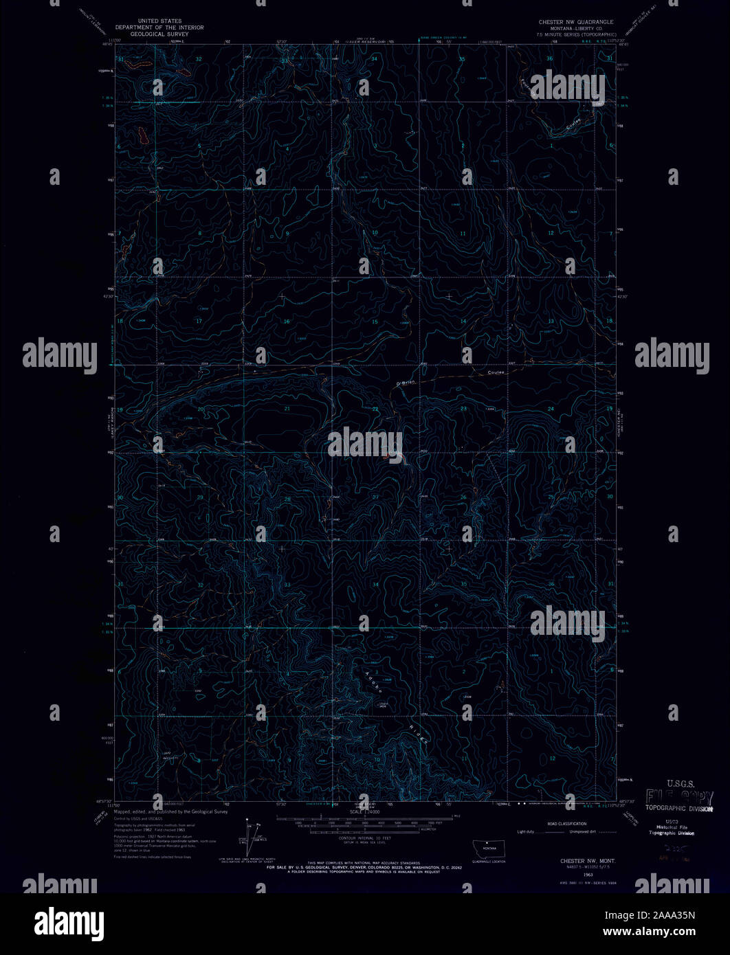 Map of chester montana hi-res stock photography and images - Alamy