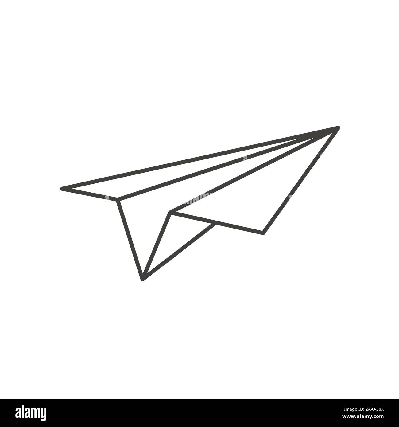 Paper plane icon. Isolated message symbol. Vector illustration Stock ...