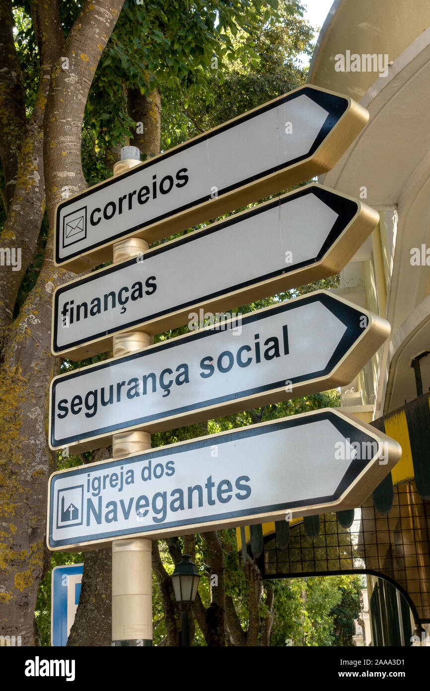 Local Points Of Interest Information Road Direction Signs Cascais ...