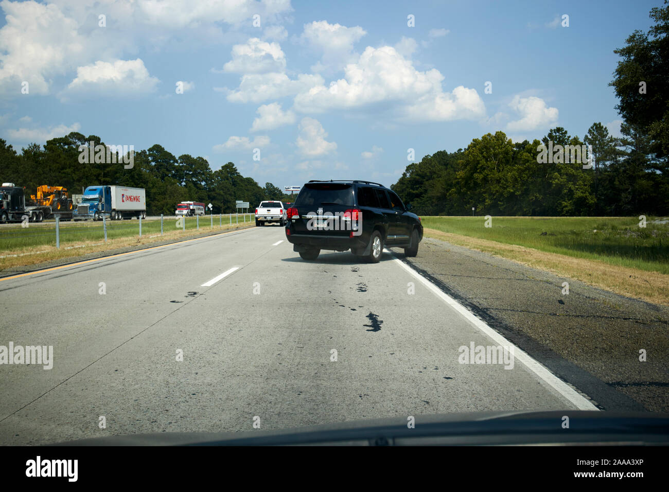 car pulling off the highway driving along interstate 16 jim gillis ...