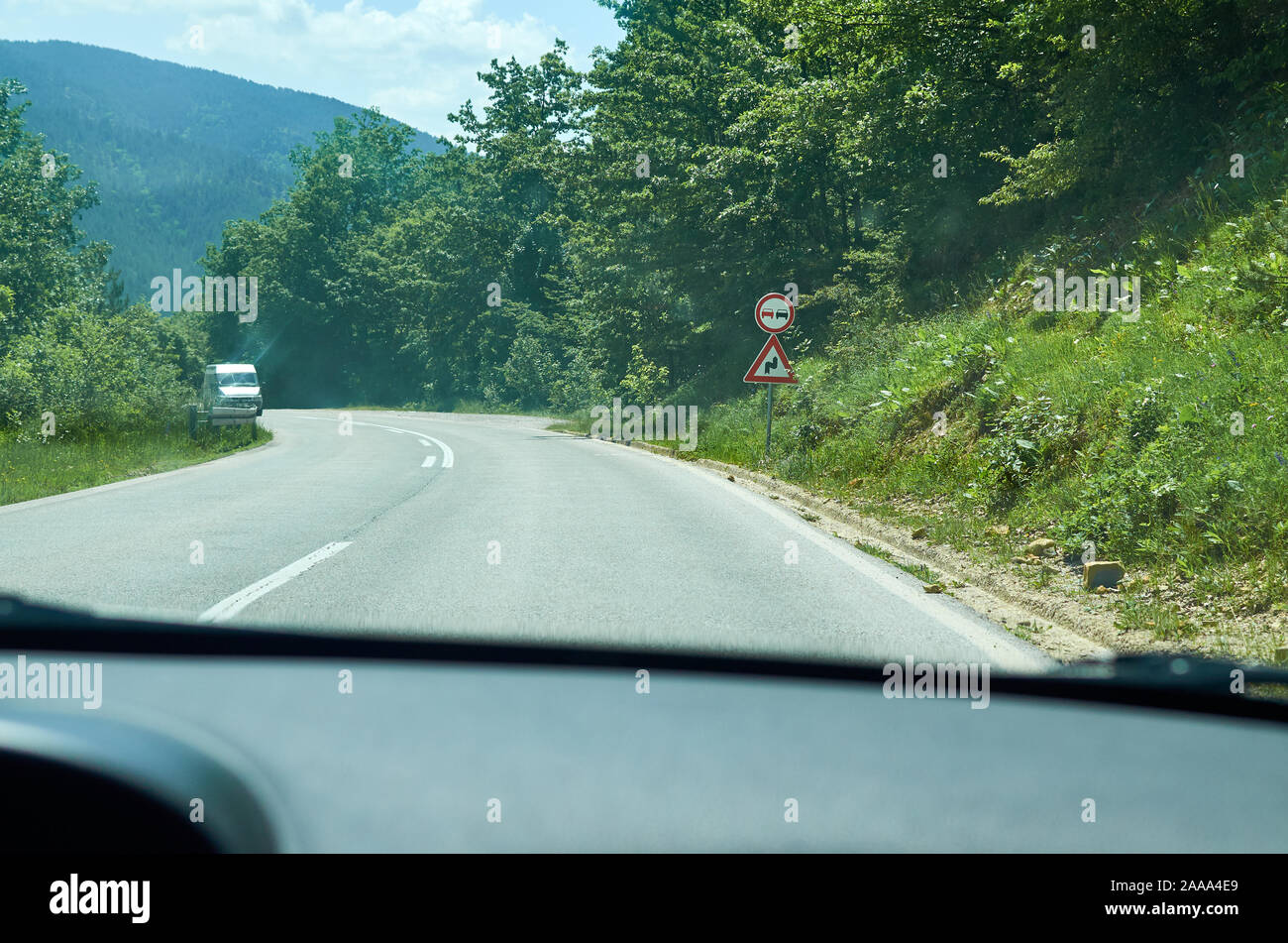 Transportation on the move landscape car tree hi-res stock photography ...