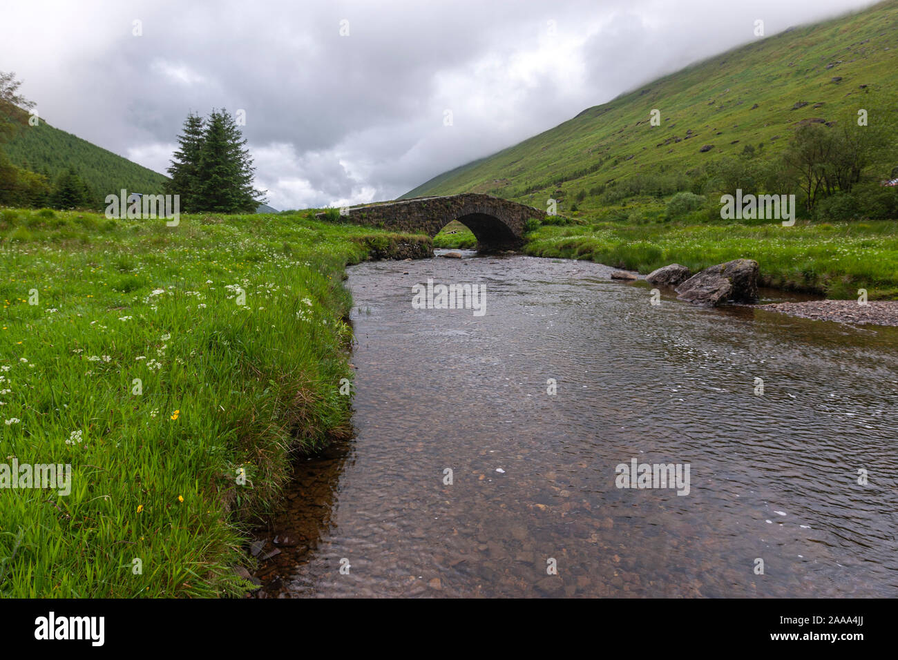 Kinglas Water and the Butter Bridge, Cairndow, Argyll and Bute ...