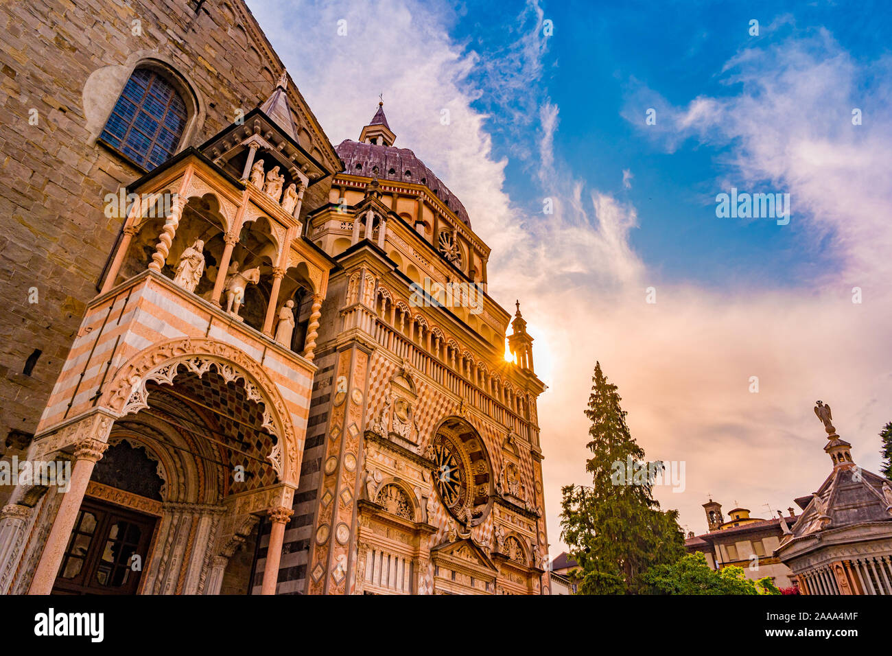 Church Basilica Santa Maria Maggiore in Bergamo, Citta Alta, Italy ...