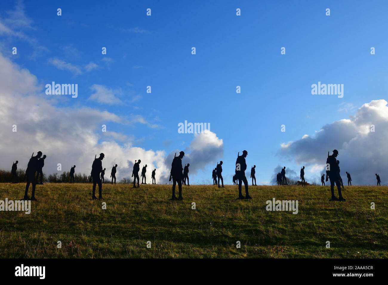 M40 Soldiers - Sculpture on the hill at Aston Rowant Nature Reserve ...