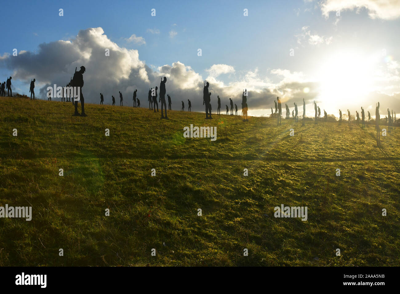 M40 Soldiers - Sculpture on the hill at Aston Rowant Nature Reserve ...