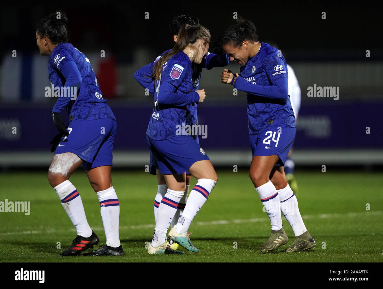 Chelsea's Drew Spence celebrates scoring her side's first goal of the ...