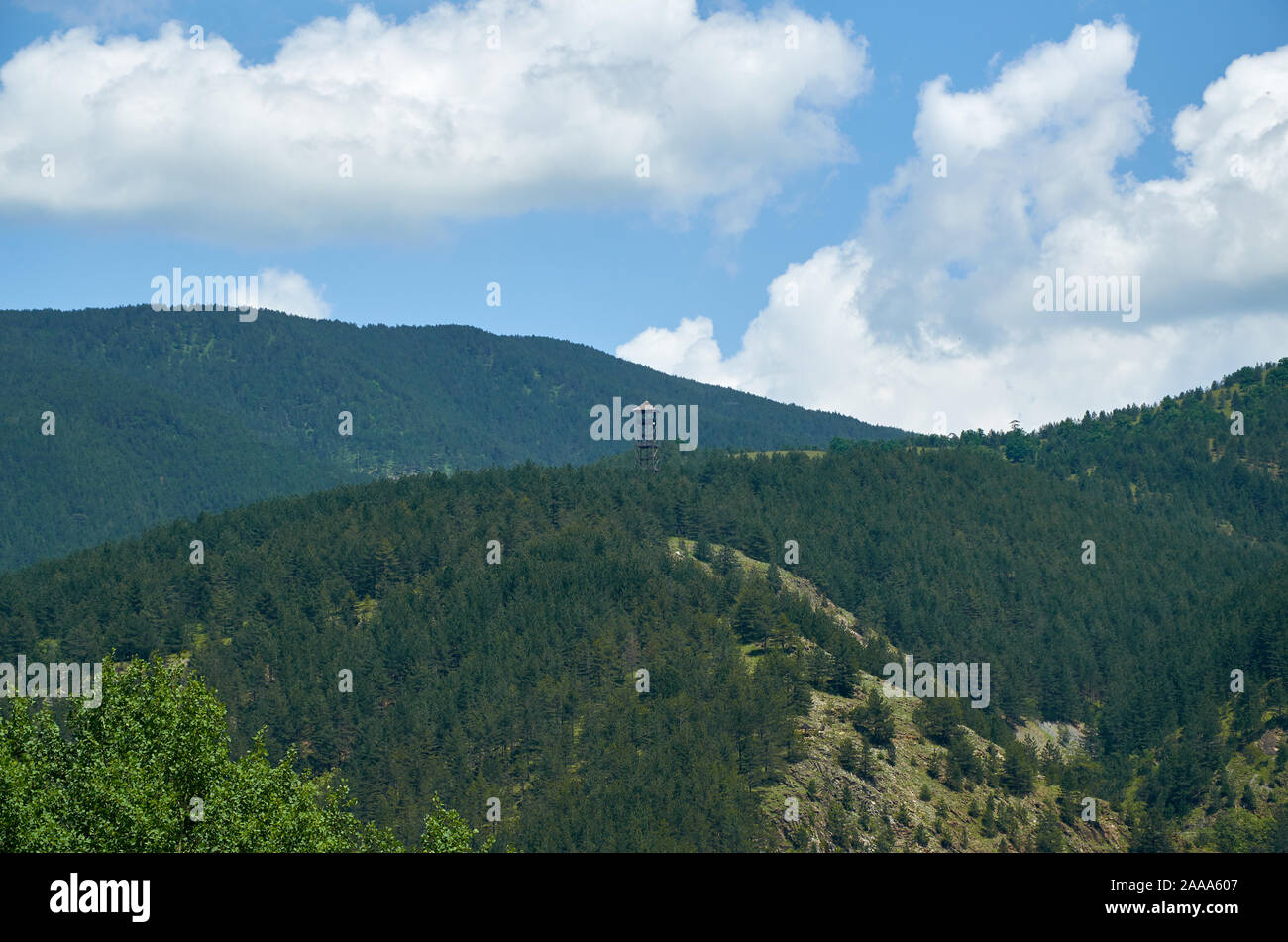 Observation post on a top of a hill in a countryside Stock Photo - Alamy