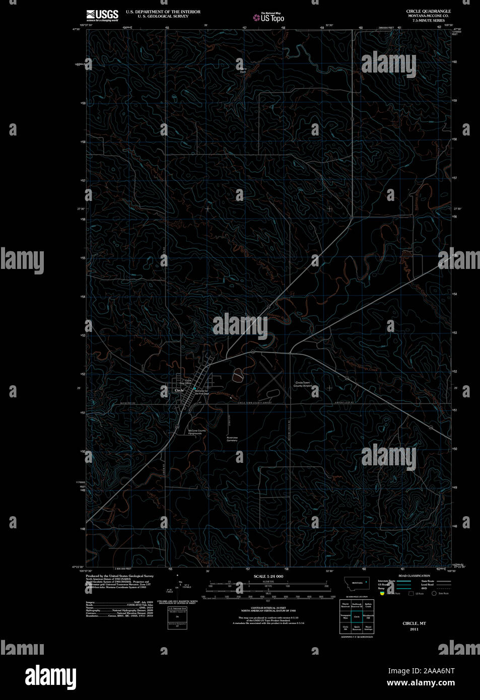 Circle montana map hi-res stock photography and images - Alamy