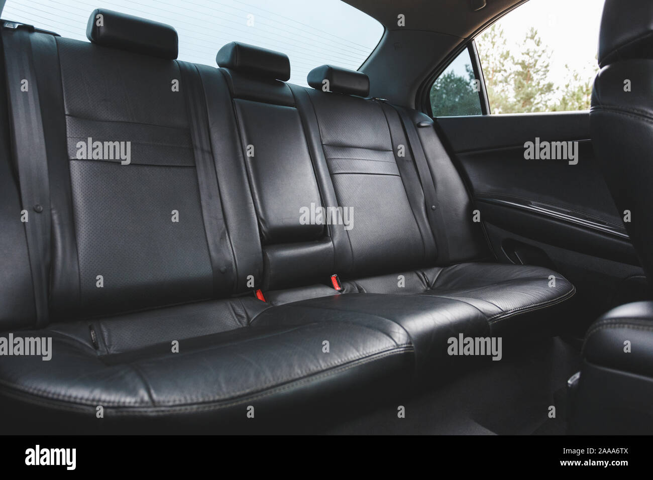 Car interior, part of back seats, close Stock Photo - Alamy