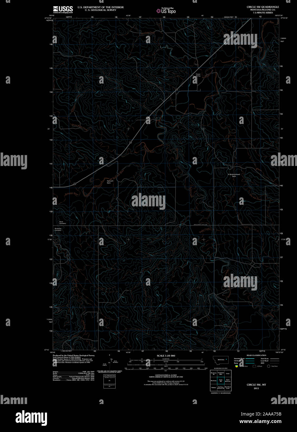 Map of circle montana hi-res stock photography and images - Alamy