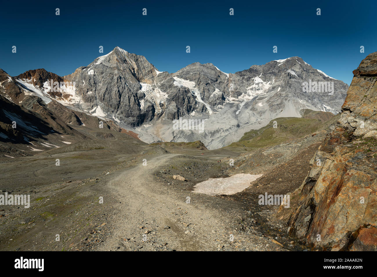 The Ortler Alps near Sulden (South Tyrol, Italy) on a sunny day in ...