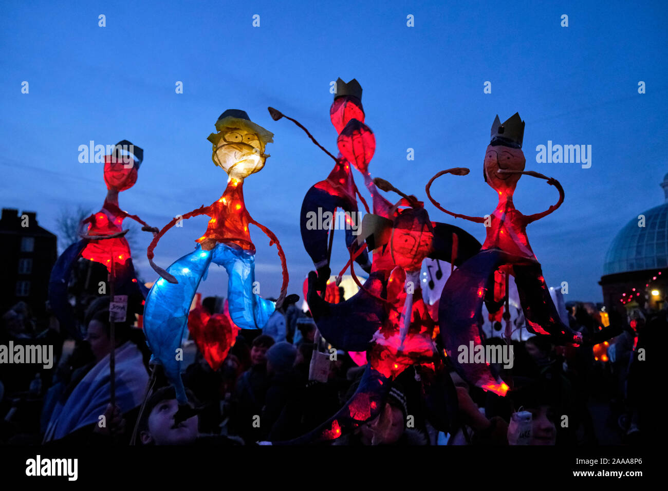 Greenwich, London, UK, 20th November 2019. Lantern Parade in the Royal ...
