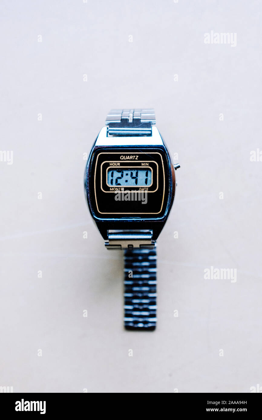 Digital Quartz wristwatch Stock Photo - Alamy