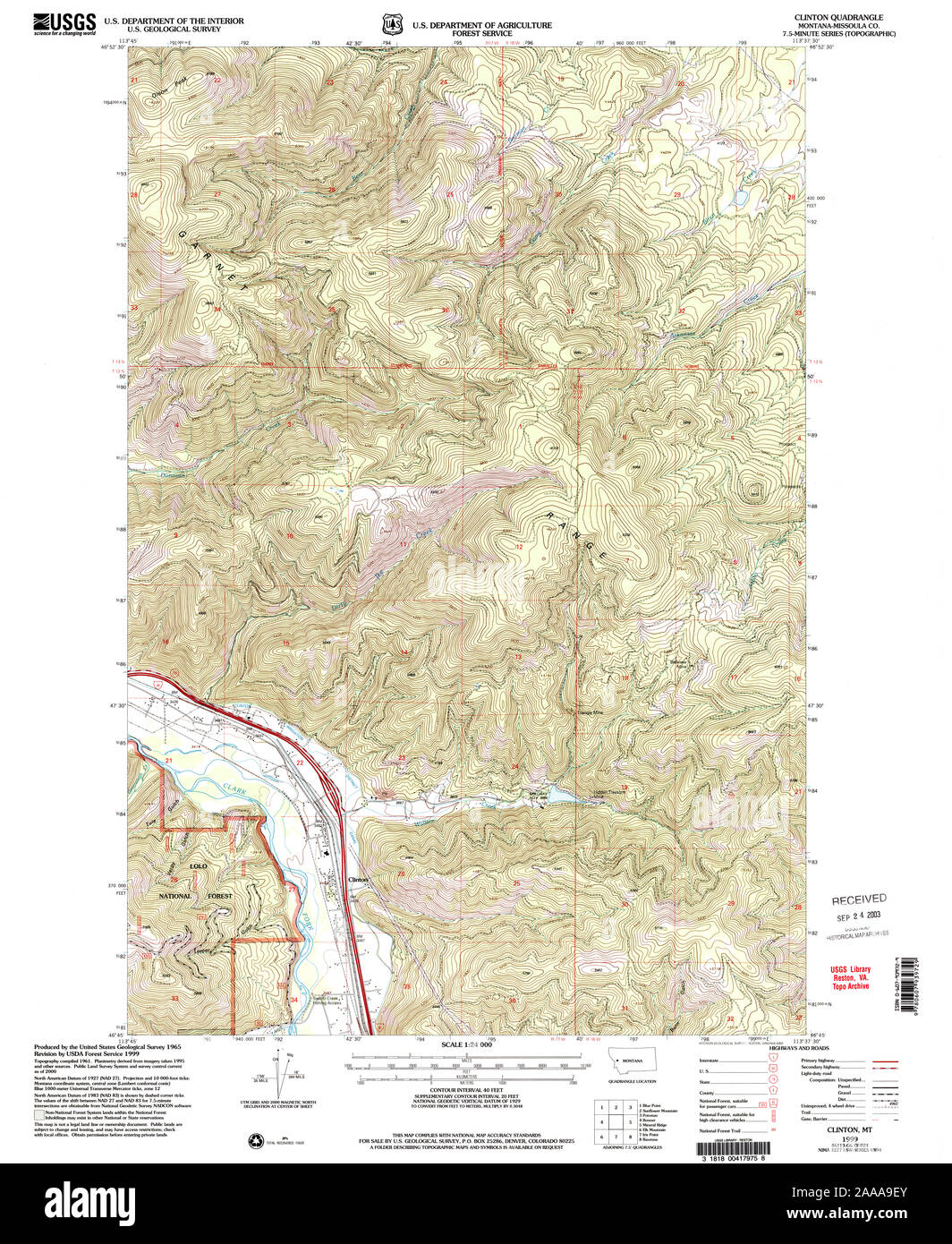Map of clinton montana hi-res stock photography and images - Alamy
