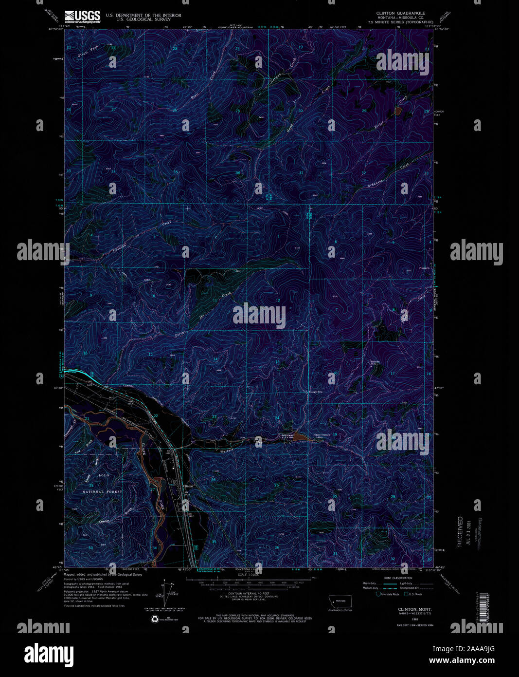 Map of clinton montana hi-res stock photography and images - Alamy