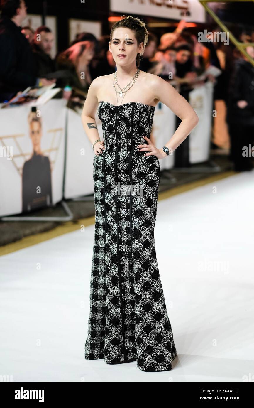 London, UK. Wednesday, Nov. 20, 2019. Kristen Stewart poses at the ...