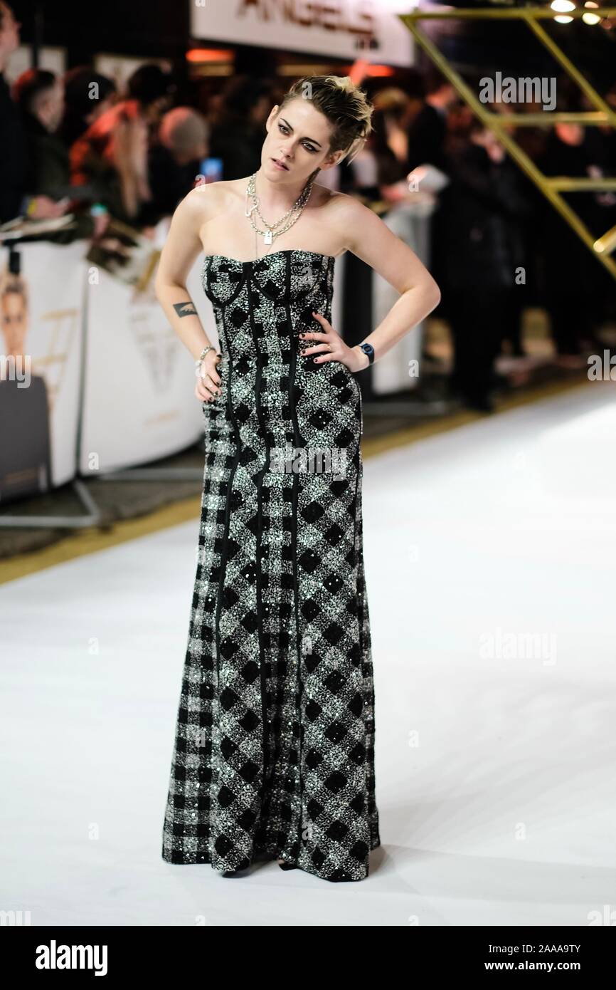 London, UK. Wednesday, Nov. 20, 2019. Kristen Stewart poses at the ...