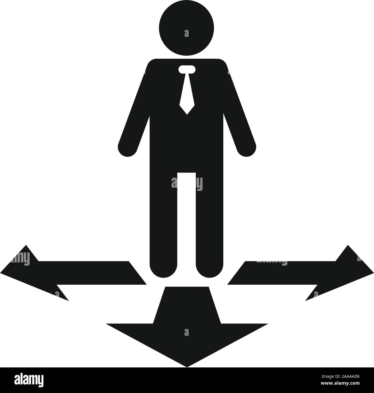 Choose right way icon. Simple illustration of choose right way vector ...