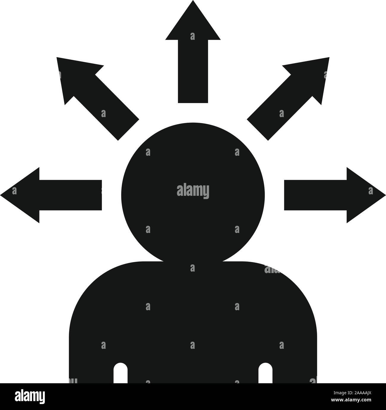 Man business decision icon. Simple illustration of man business ...