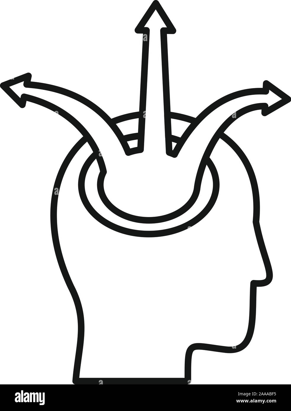 Choose right way icon. Outline choose right way vector icon for web ...