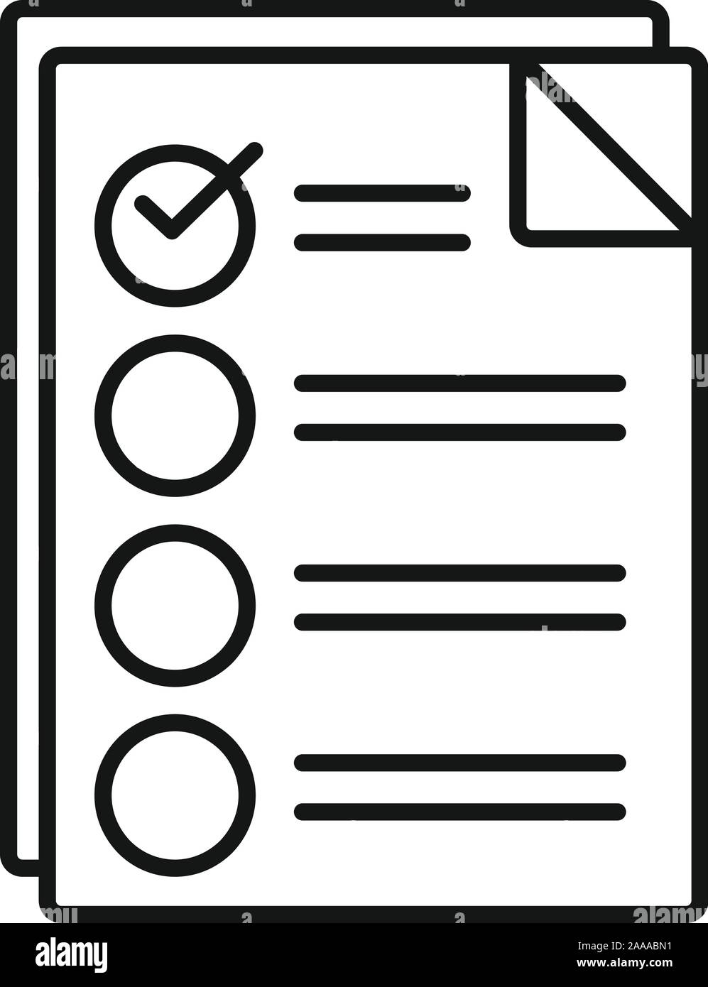 Checklist icon. Outline checklist vector icon for web design isolated ...
