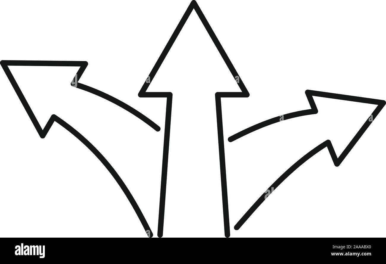 Target direction icon. Outline target direction vector icon for web ...