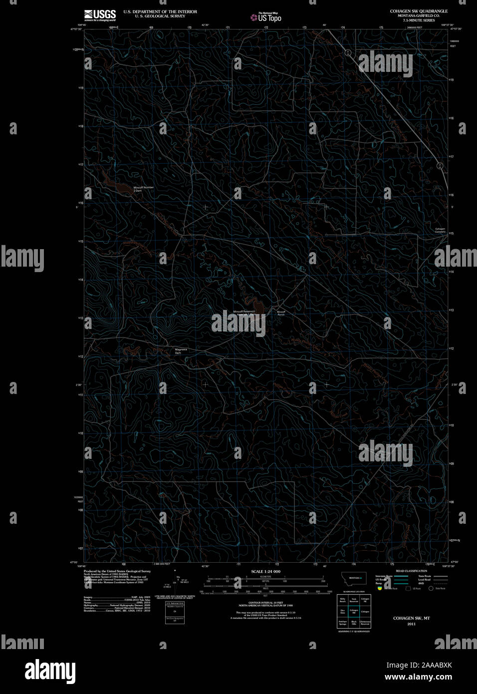 Map of cohagen montana hi-res stock photography and images - Alamy