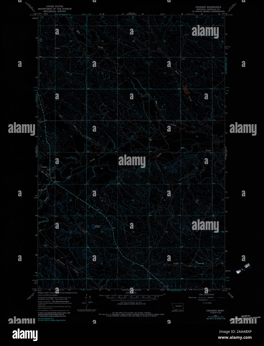 Map of cohagen montana hi-res stock photography and images - Alamy