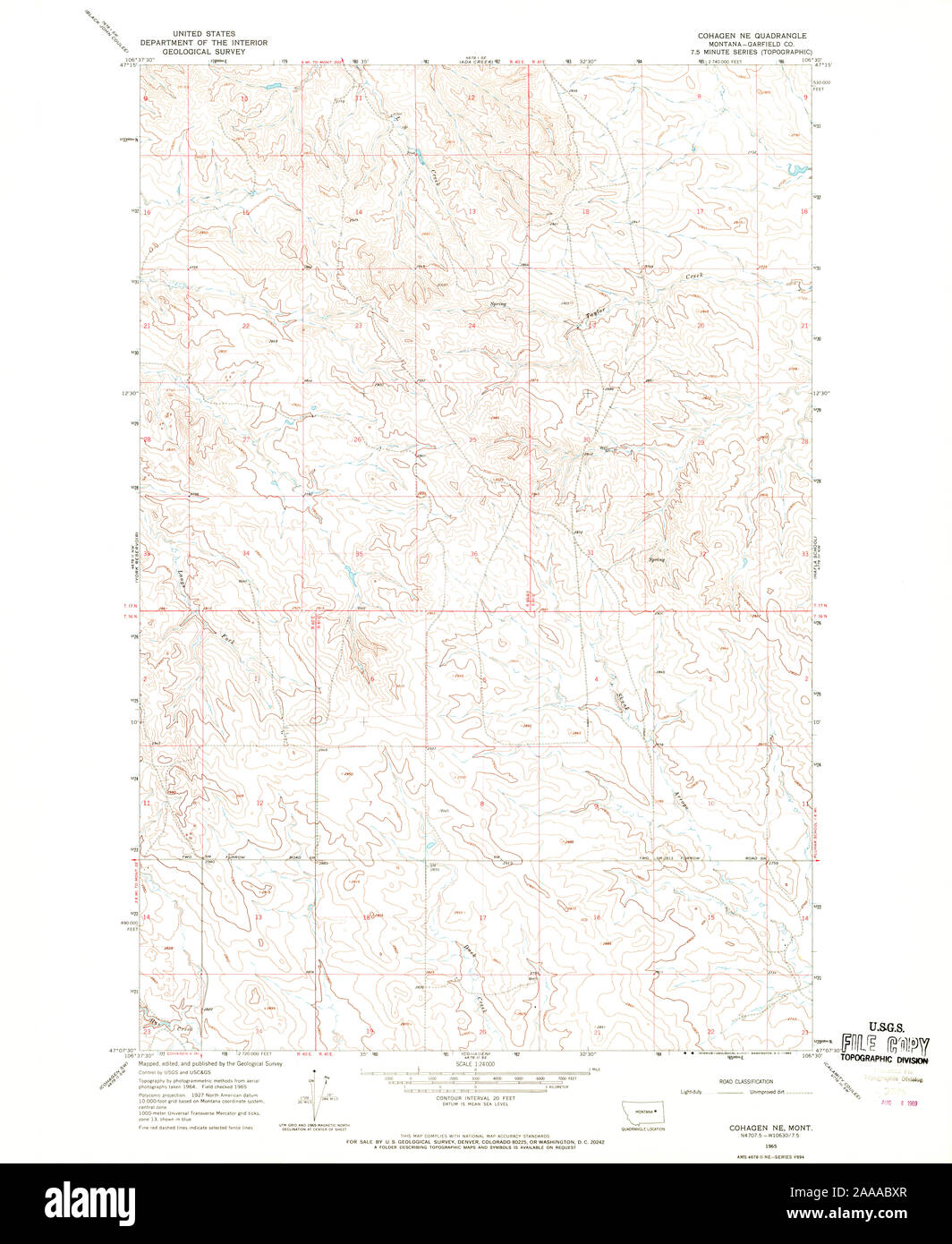 Map of cohagen montana hi-res stock photography and images - Alamy