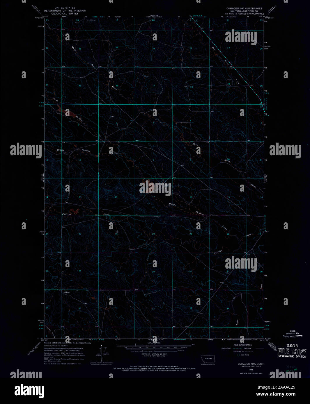 Map of cohagen montana hi-res stock photography and images - Alamy