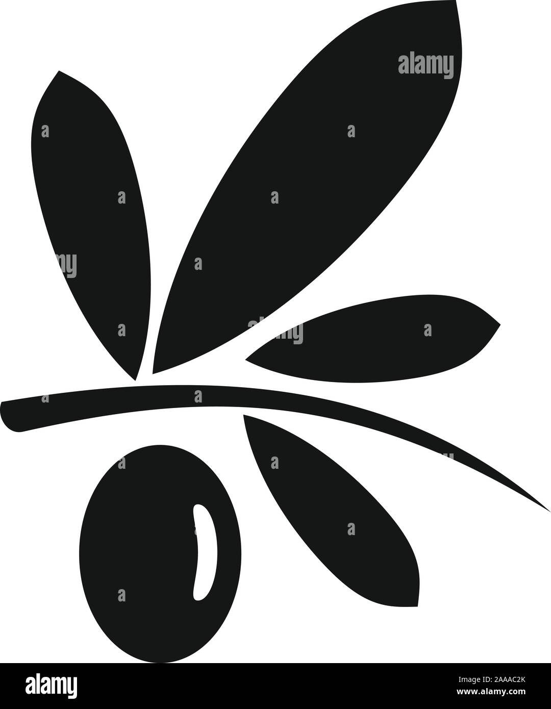 Vegetable olive icon. Simple illustration of vegetable olive vector ...