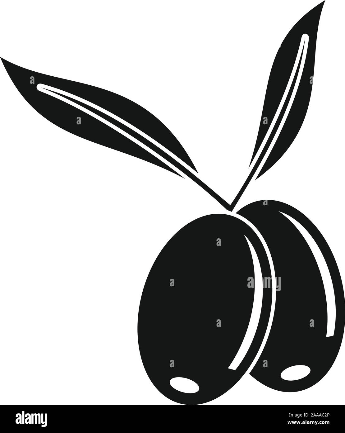 Organic olive icon. Simple illustration of organic olive vector icon ...