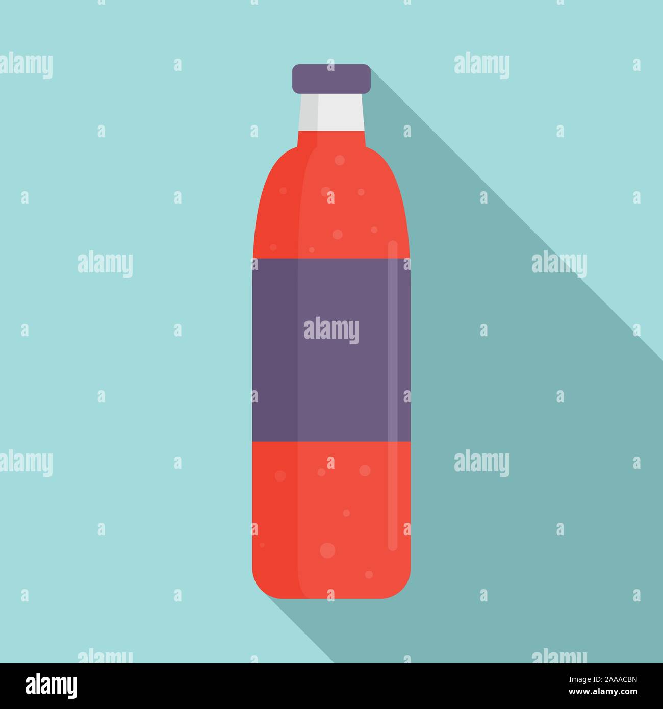 Soda plastic bottle icon. Flat illustration of soda plastic bottle ...