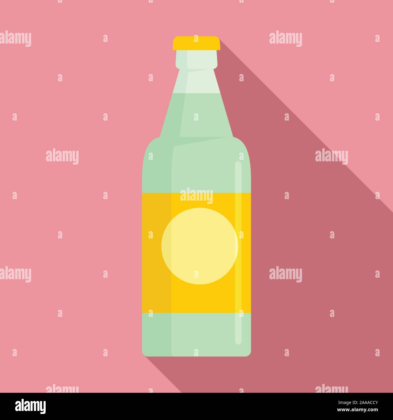 Fruit soda drink icon. Flat illustration of fruit soda drink vector ...
