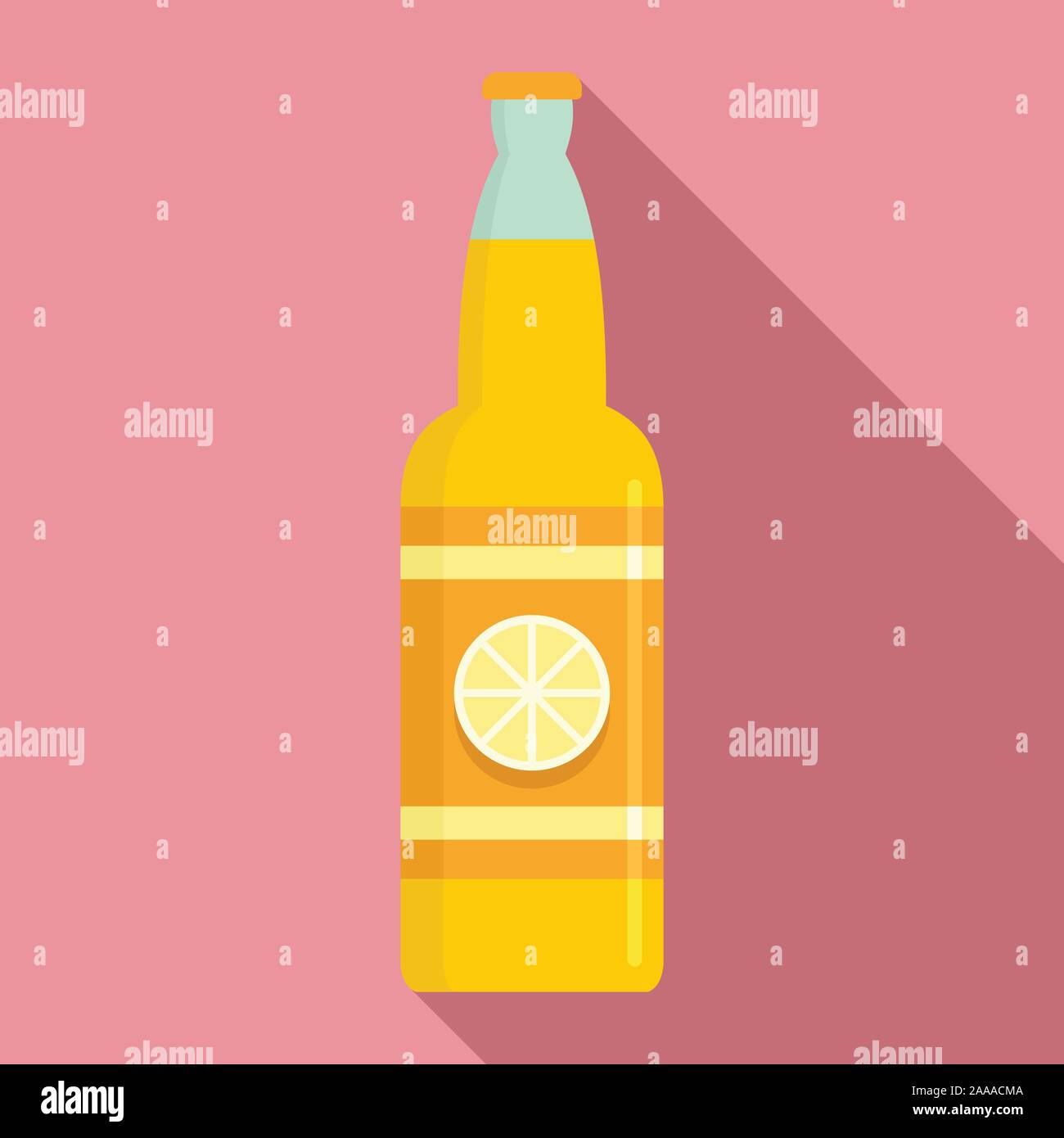 Lemon soda drink icon. Flat illustration of lemon soda drink vector ... Lemon soda drink icon. Flat illustration of lemon soda drink vector ...
