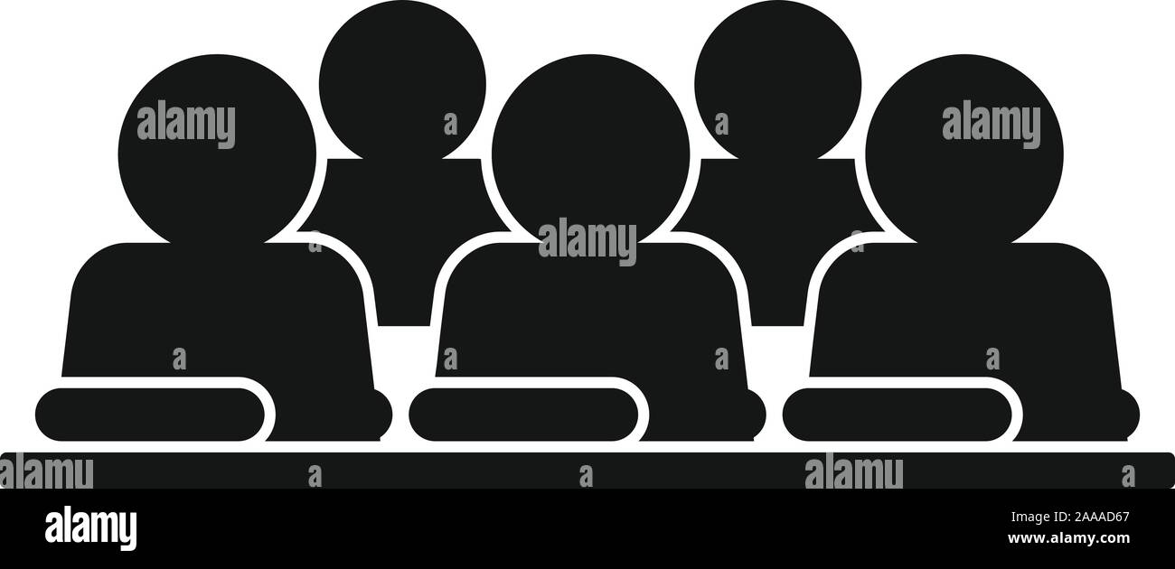 Student audience icon. Simple illustration of student audience vector ...