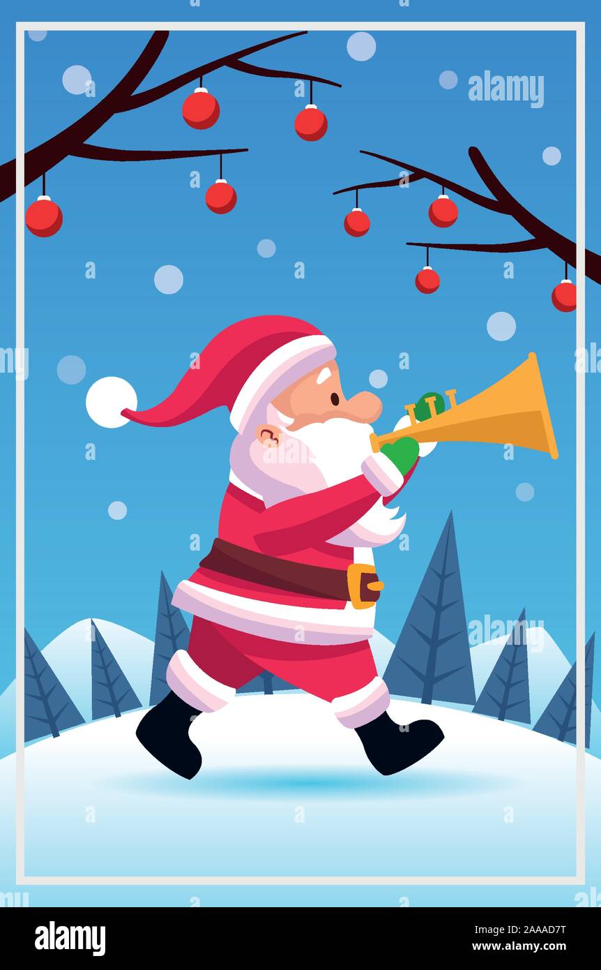 Santa claus playing instrument Stock Vector Images - Alamy