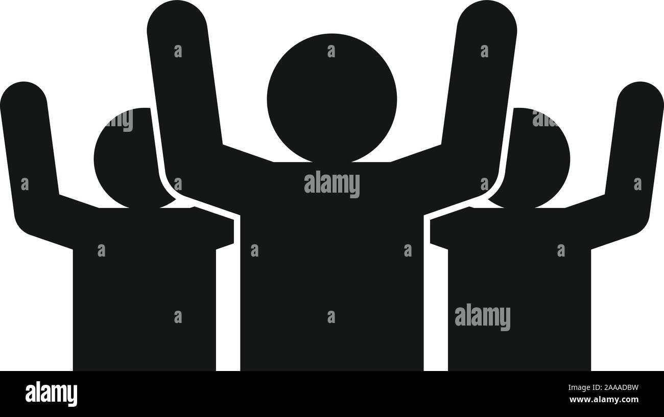 Social audience icon. Simple illustration of social audience vector ...