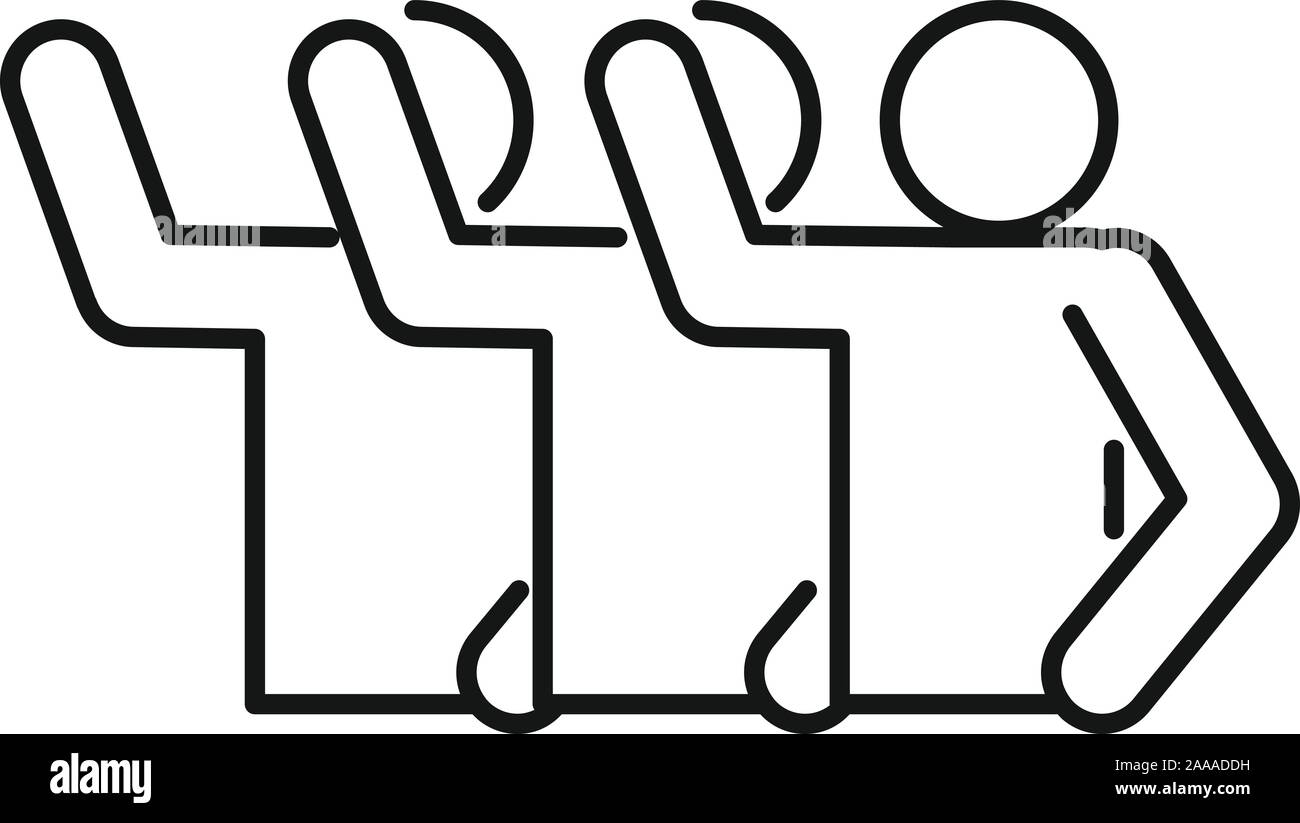 Customer audience icon. Outline customer audience vector icon for web ...