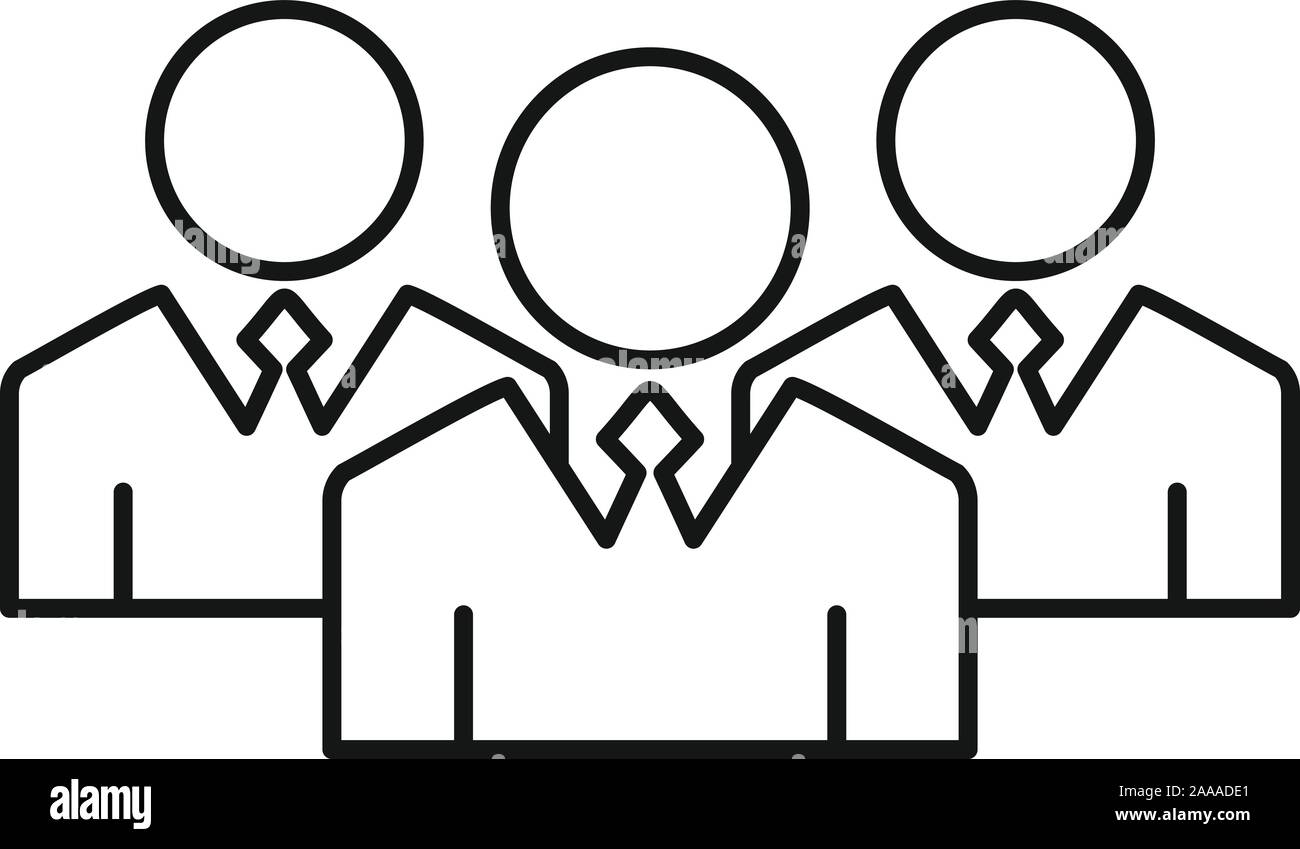 Audience icon. Outline audience vector icon for web design isolated on ...