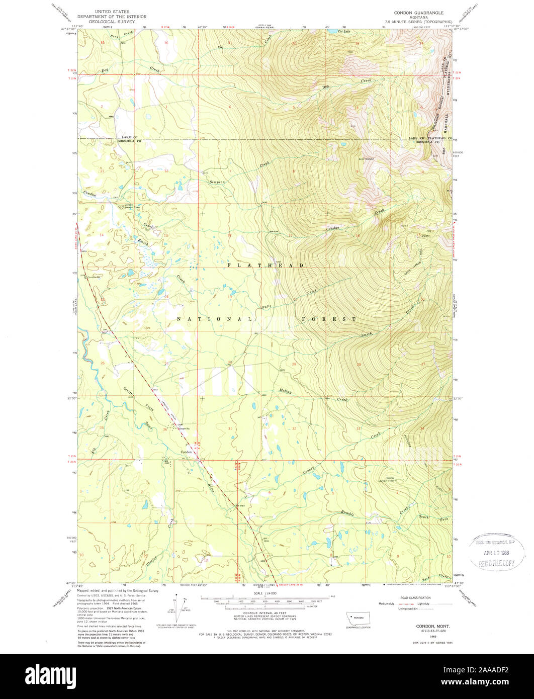 Map of condon montana hi-res stock photography and images - Alamy