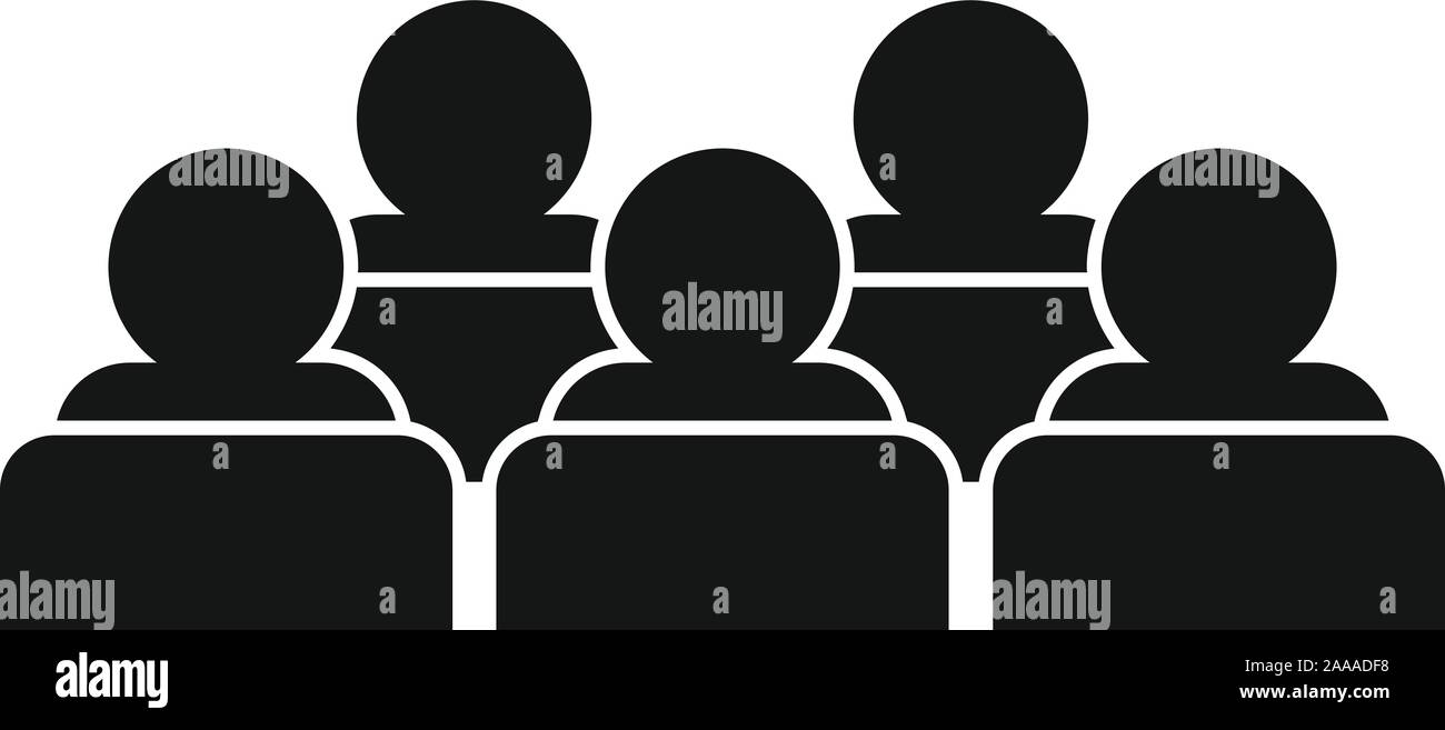 Training audience icon. Simple illustration of training audience vector ...