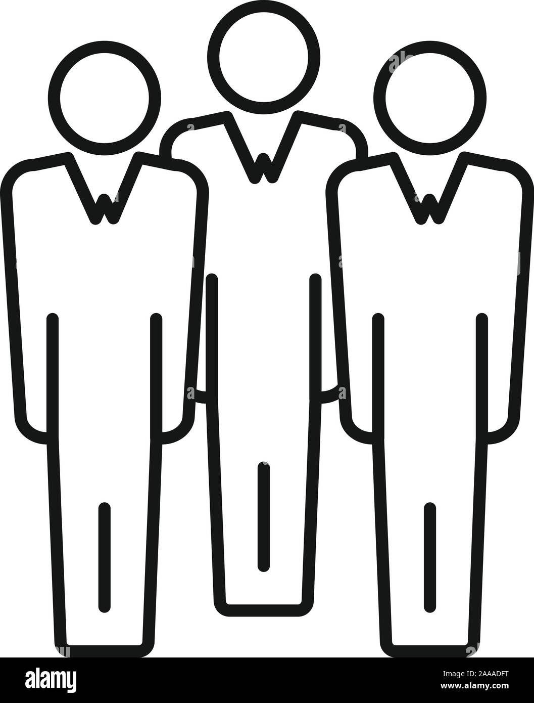 Business audience icon. Outline business audience vector icon for web ...