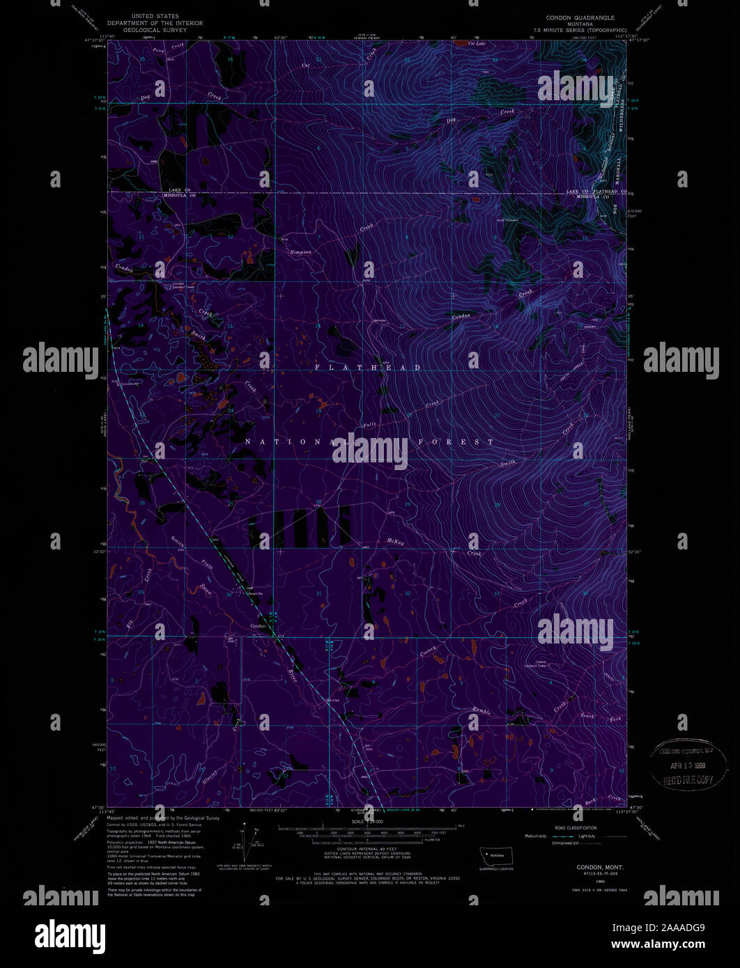 Map of condon montana hi-res stock photography and images - Alamy