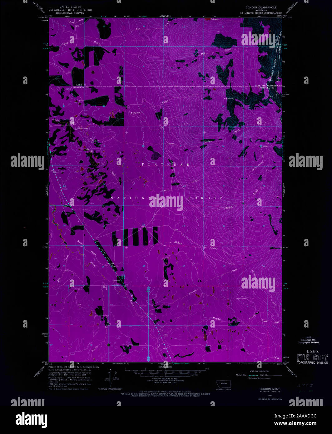 Map of condon montana hi-res stock photography and images - Alamy