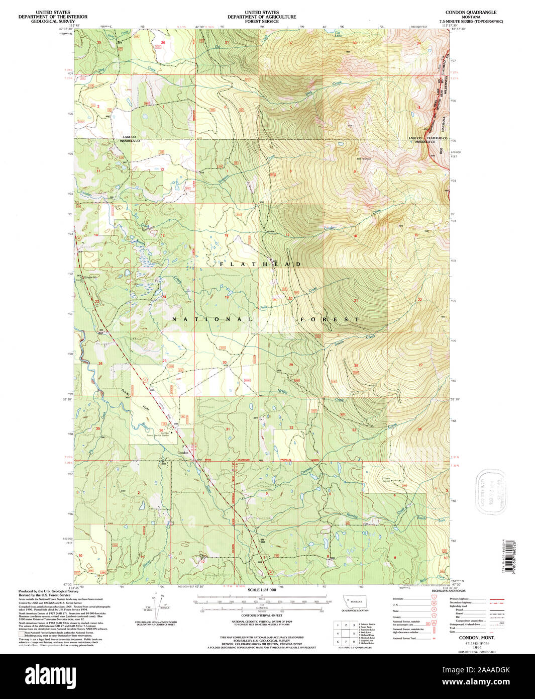 Map of condon montana hi-res stock photography and images - Alamy