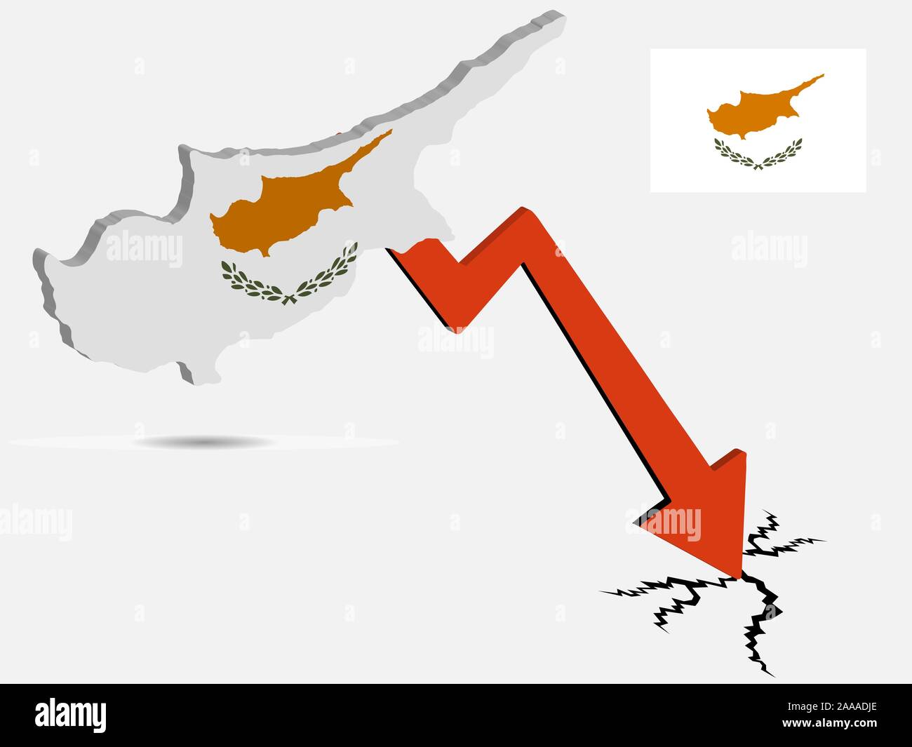 Cyprus map 3d Stock Vector Images - Alamy