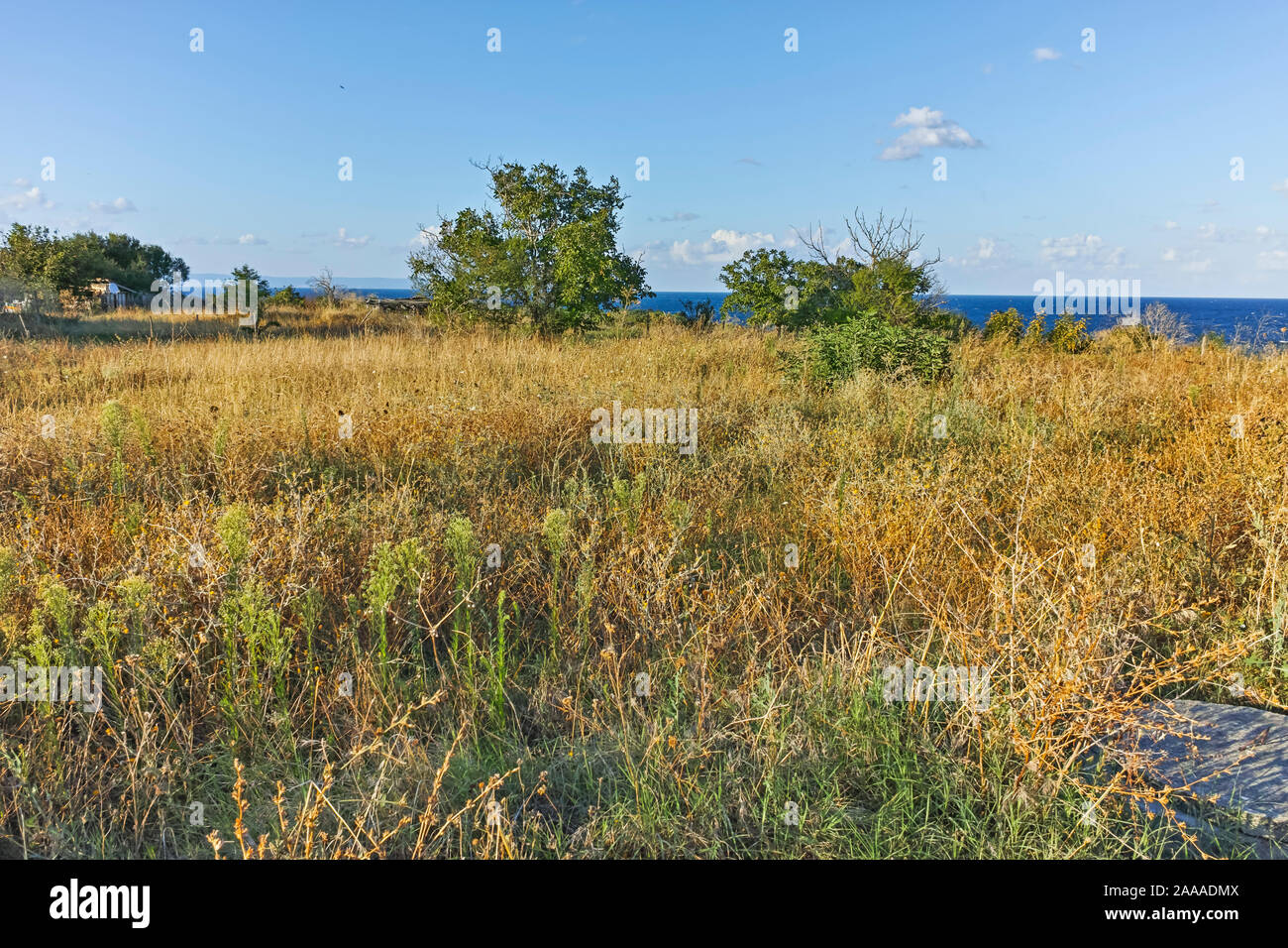 Sunset Landscape of the coastline of Resort of Chernomorets, Burgas ...