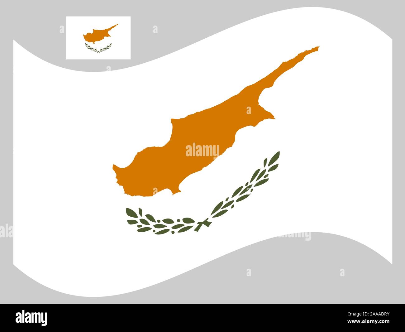 Cyprus flag waving Stock Vector Images - Alamy